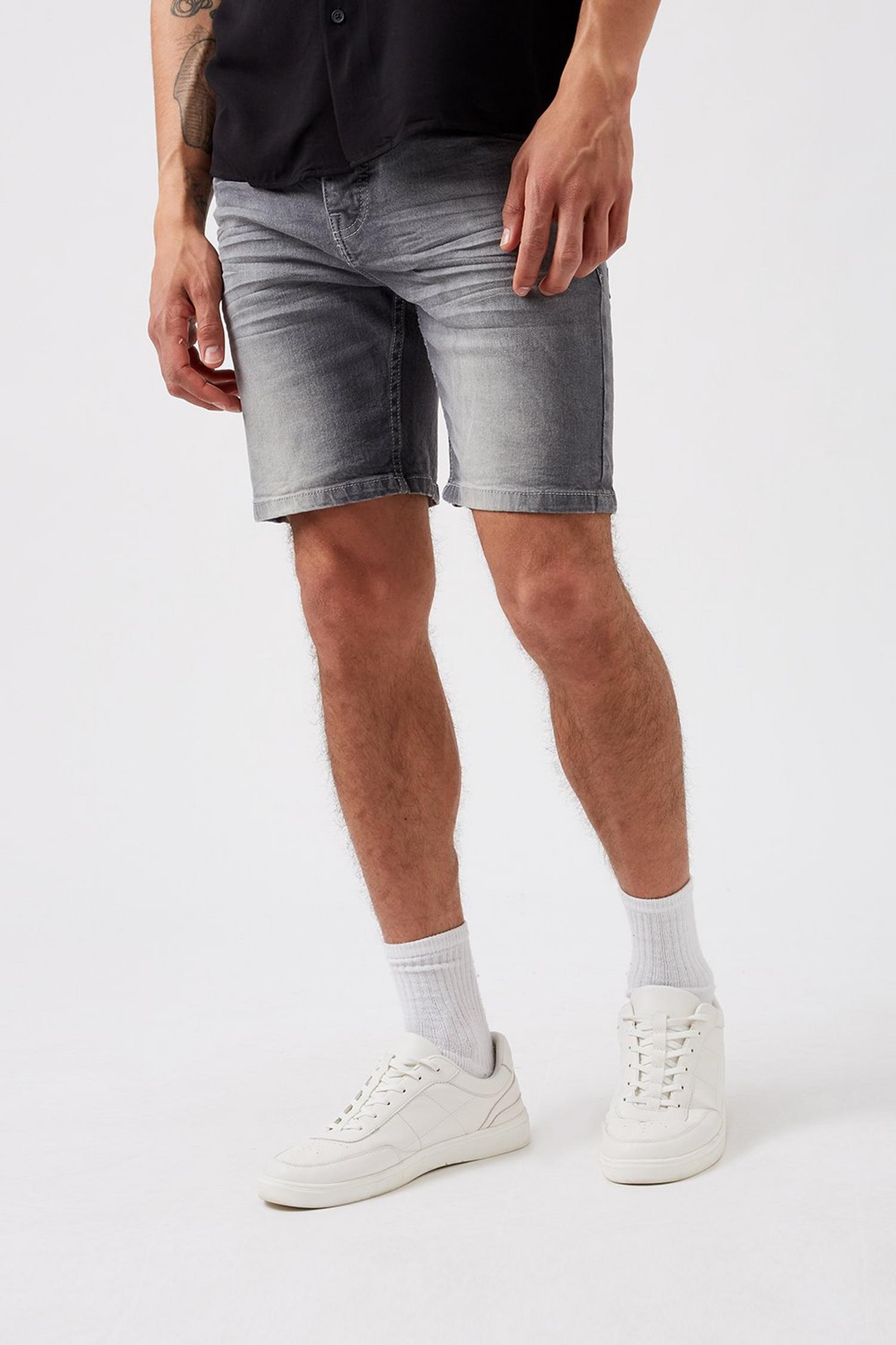 Grey Denim Shorts Burton Uk